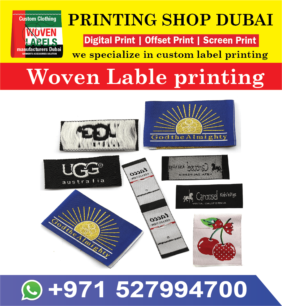custom clothing labels - Custom Clothing Woven Labels Manufacturers Dubai